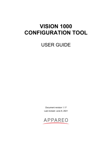 APPAREO Vision 1000 User Guide | Manualzz