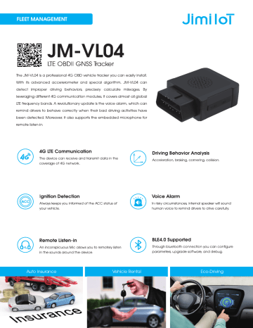 Jimi loT JM-VLO4 LTE Obdii Gnss Tracker Instructions | Manualzz