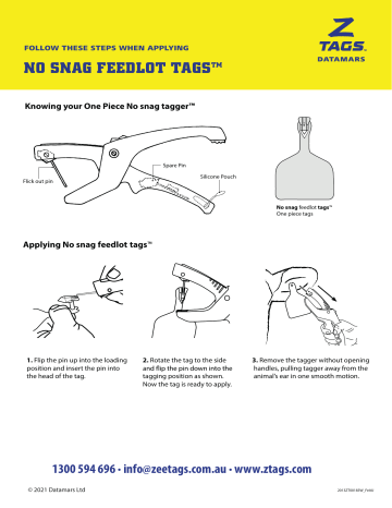 Z TAGS DATAMARS C33766 Feedlot Tags Installation Guide | Manualzz