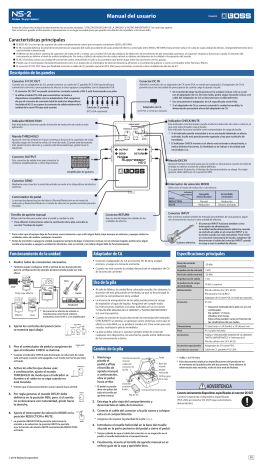 Boss NS-2 Noise Suppressor El manual del propietario | Manualzz