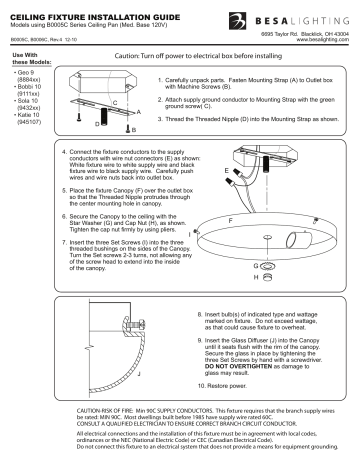 Besa Lighting Katie Installation Guide | Manualzz