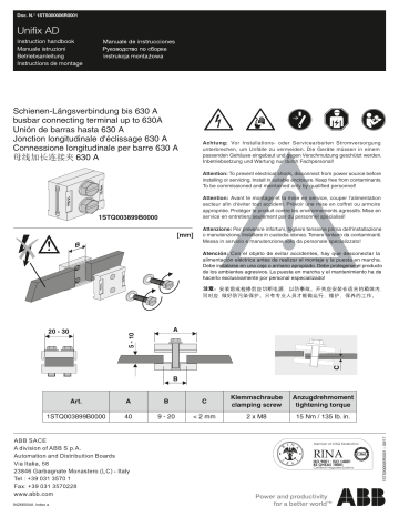 ABB 1STS000006R0001 Unifix AD Mode d'emploi | Manualzz