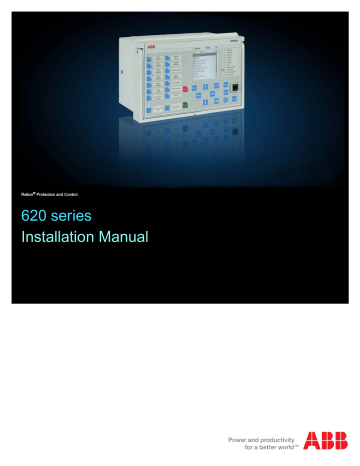 ABB 620 series 1.1, Advanced Recloser Protection and Control ...