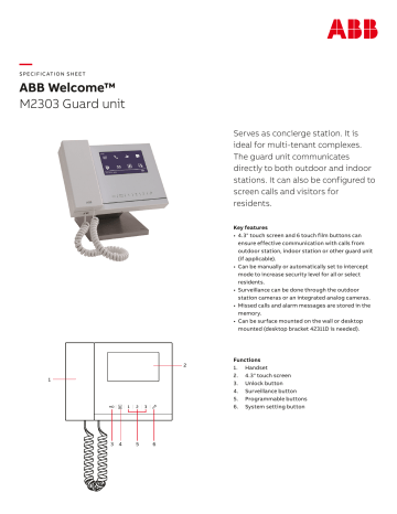 ABB Welcome User Manual | Manualzz