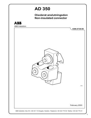 ABB AD 350, Non-insulated connector Instructions | Manualzz