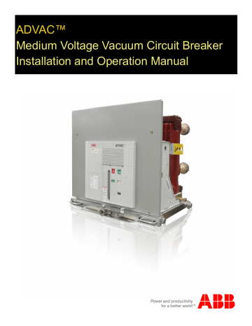 ABB ADVAC Medium Voltage Vacuum Circuit Breakers Operation Manual ...