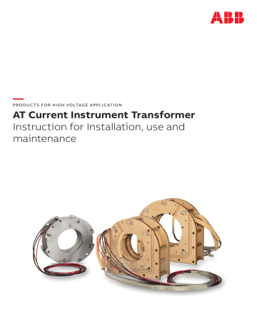 ABB AT Current Instrument Transformers Instructions | Manualzz