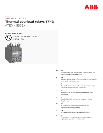 ABB ATEX Mode d'emploi | Manualzz