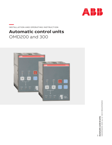 ABB Automatic control unit OMD200 and OMD300 Instructions | Manualzz