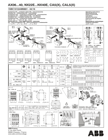 ABB AX 06~40A Kullanma talimatları | Manualzz
