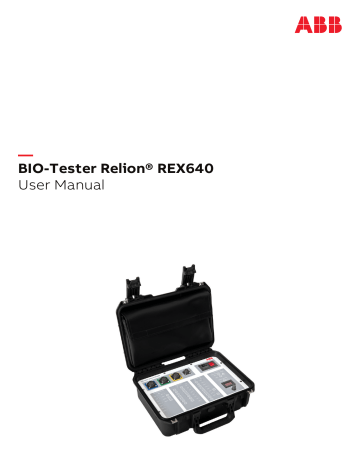 ABB BIO-Tester Relion REX640 User Manual | Manualzz