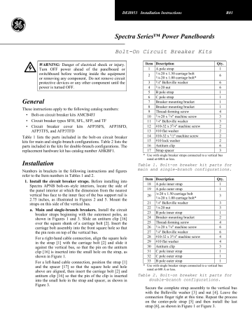 ABB Bolt-On Circuit Breaker Kits Instructions | Manualzz