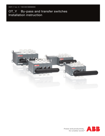ABB By-pass and transfer switches OT Y Instructions | Manualzz