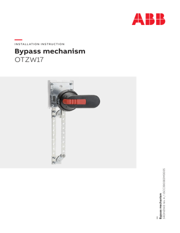 ABB Bypass mechanism OTZW17 Instructions | Manualzz
