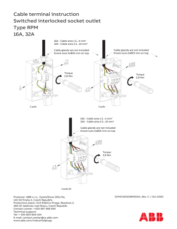 ABB Cable terminal Instructions | Manualzz