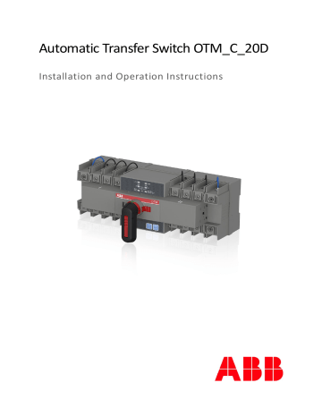 ABB Compact ATS Installation and Operating Instructions | Manualzz