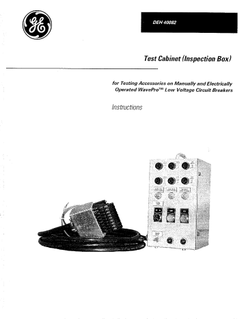 ABB DEH-40082 WavePro Low Voltage Circuit Breakers Test Cabinet ...