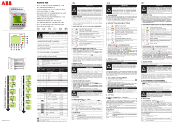 ABB EARTH LEAKAGE PROTECTION RELAY Instructions | Manualzz