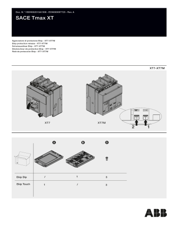 ABB Ekip protection release - XT7-XT7M Instructions | Manualzz