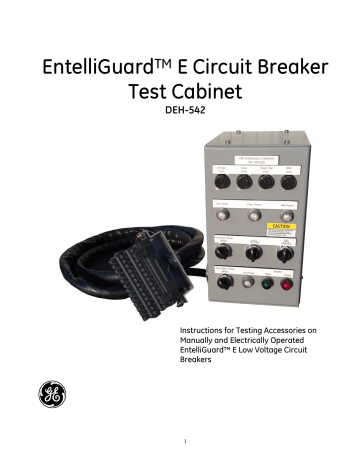 ABB EntelliGuard E Circuit Breaker Test Cabinet Instructions | Manualzz
