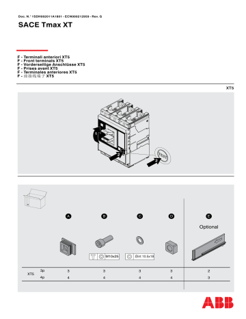 ABB F - Front terminals XT5 Fixed Instructions | Manualzz