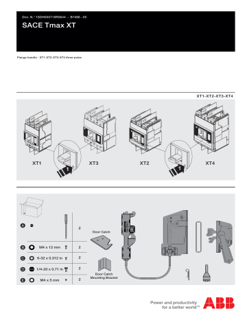 ABB Flange handle - XT1-XT2-XT3-XT4 three poles Instructions | Manualzz