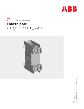 ABB Fourth pole OTP_60FP, OTP_60FT1 Instructions | Manualzz