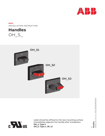ABB Handles OH S Instructions | Manualzz