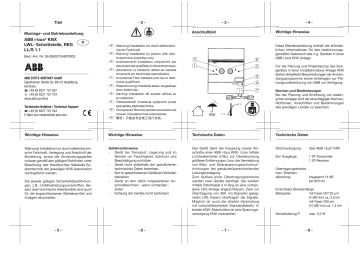 ABB LL/S1.1 Installation and Operating Instructions | Manualzz