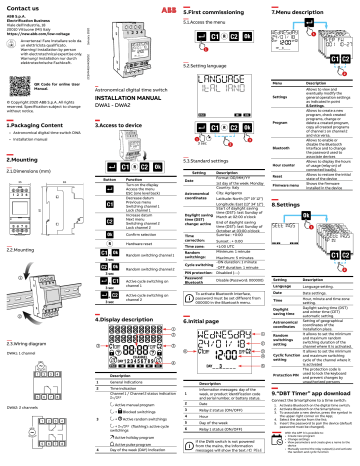 ABB DWA1 and DWA2 Installation Manual | Manualzz