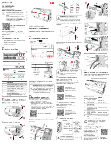 ABB SCU100 Installation manual | Manualzz