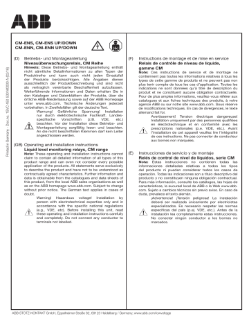 ABB CM-ENS, CM-ENN Mode d'emploi | Manualzz