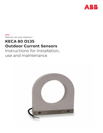 ABB KECA 80 O135 Outdoor Current Sensor Instructions | Manualzz