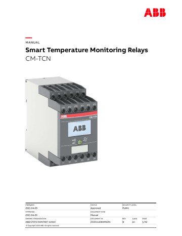 ABB CM-TCN Instructions | Manualzz