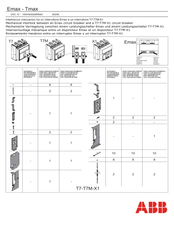 ABB Mechanical interlock between an Emax circuit breaker and a T7-T7M ...