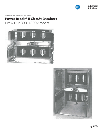 ABB Power Break II Circuit Breakers - Draw-out Substructure 800-4000 ...