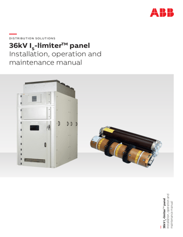 ABB PRJ8331 36kV Is-limiter panel Instruction manual | Manualzz