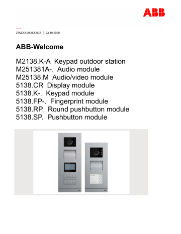 ABB Welcome OS & OS modules Product Manual | Manualzz
