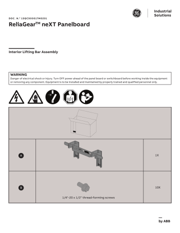 ABB ReliaGear neXT Lifting Bar Instructions | Manualzz
