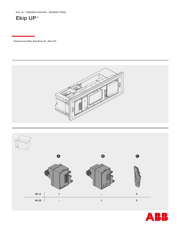ABB Replacement Ekip Signalling 4K - Ekip UP+ Instructions | Manualzz