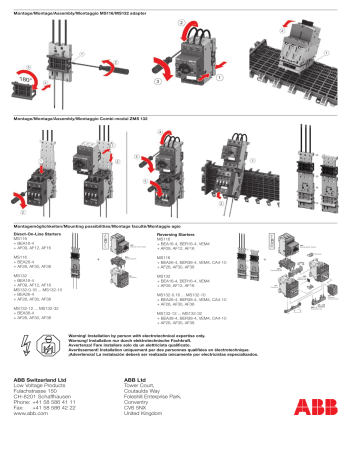 ABB SMISSLINE Adapter MS and Combi modul Mounting Instruction | Manualzz