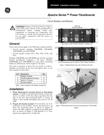 ABB Spectra Power Panelboard Instructions | Manualzz