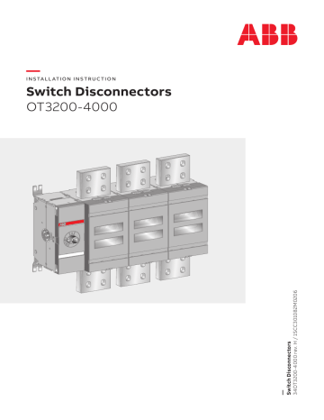 ABB Switch Disconnectors OT3200-4000 Instructions | Manualzz