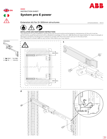 ABB System pro E power TBBS Extension kit Instruction manual | Manualzz