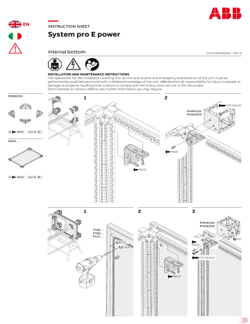 ABB System pro E power TBBS Internal Bottom cover Instruction manual ...