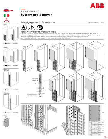 ABB System pro E power TBBS Side segregation Instruction manual | Manualzz