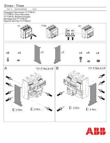 ABB T7-T7M-X1 Floor-Mounted Instructions | Manualzz