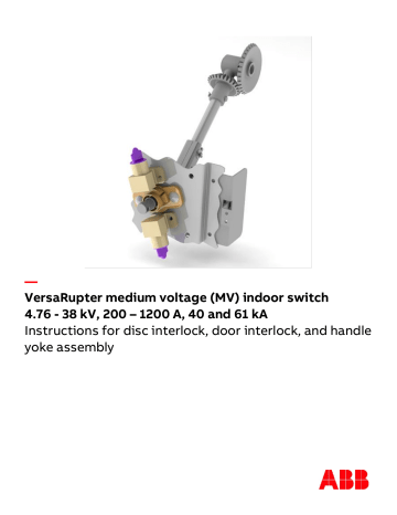 ABB VersaRupter MV indoor switch Instructions | Manualzz
