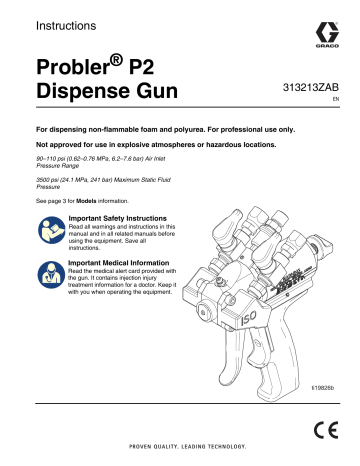 Graco 313213ZAB, Probler P2 Dispense Gun Instructions | Manualzz