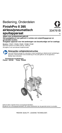 Graco 334761B -FinishPro II 395 PC Airless/Air-Assisted Sprayers de ...